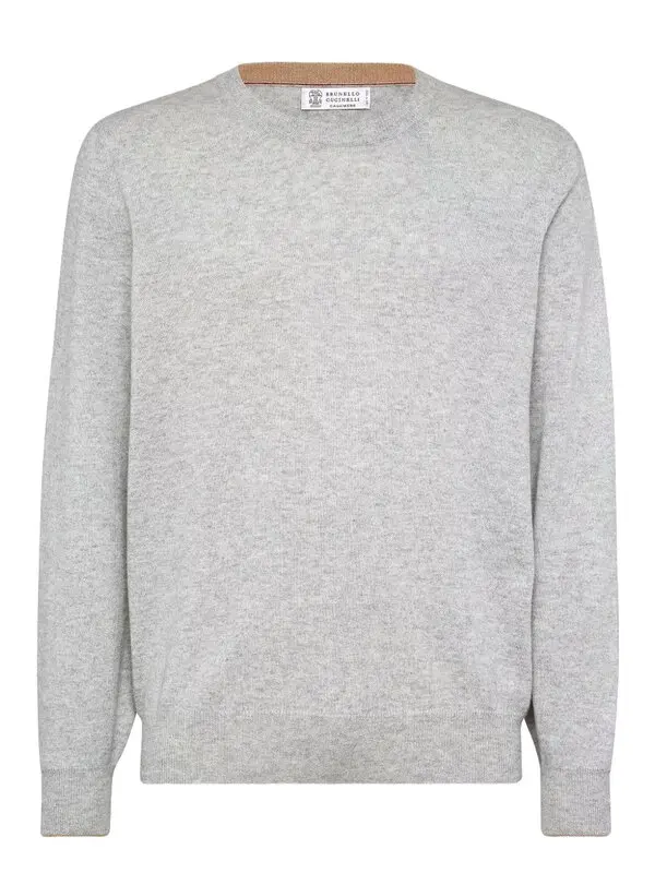 Brunello Cucinelli Crew-neck Cashmere Pullover - Grey