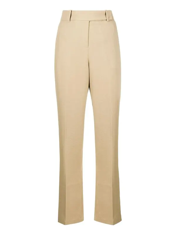 Michael Kors High-waisted Straight-leg Trousers - Neutrals