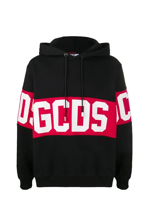 Gcds Logo Print Hoodie - Black