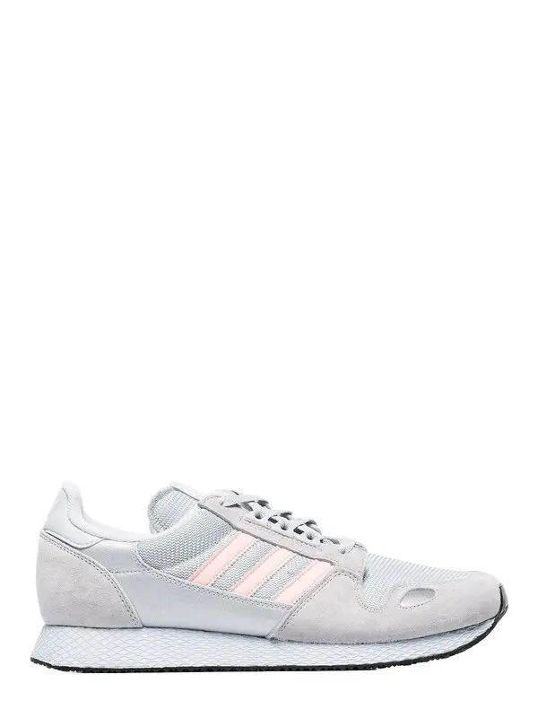 Adidas And Pink Zx 452 Spzl Suede Sneakers - Grey