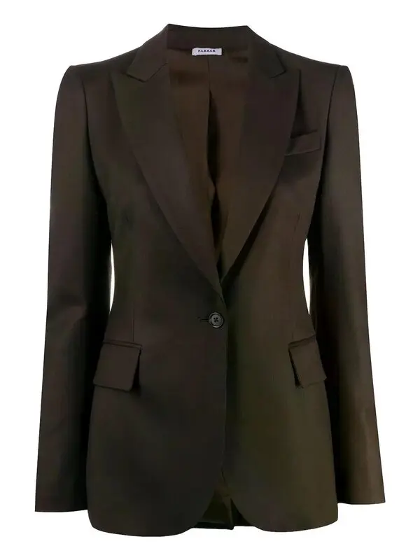 P.a.r.o.s.h Long-sleeved Blazer With Flap Pockets - Brown