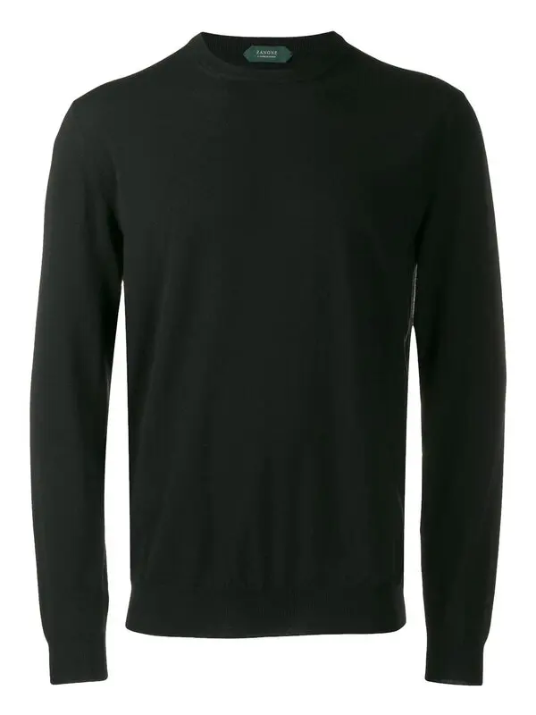 ZANONE Crew-neck Knit Sweater - Black