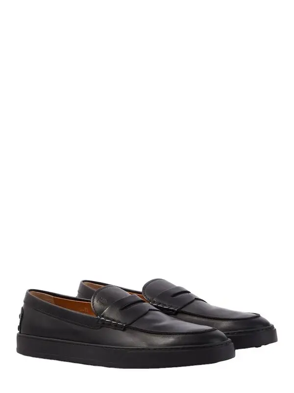 TOD'S Leather Loafers - Black