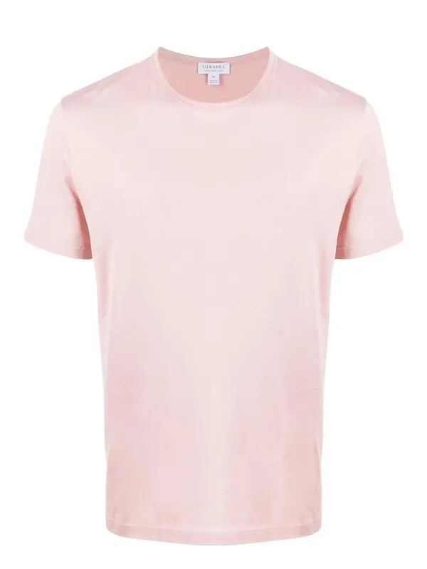 Sunspel Round Neck T-shirt - Pink