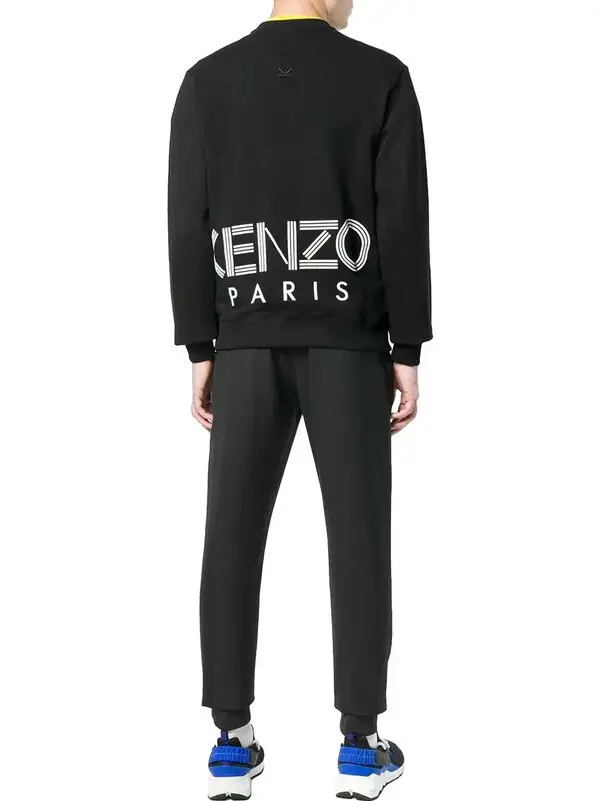 Kenzo Rear-logo Long-sleeve Sweatshirt - Black
