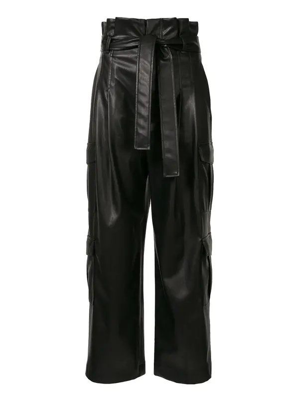 Goen.j Faux-leather Trousers - Black
