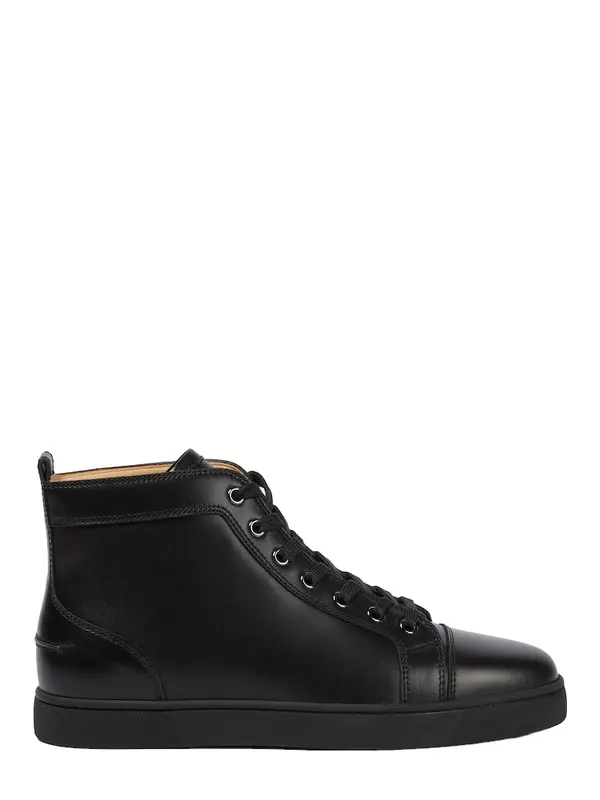 CHRISTIAN LOUBOUTIN Louis High-top Leather Sneakers - Black