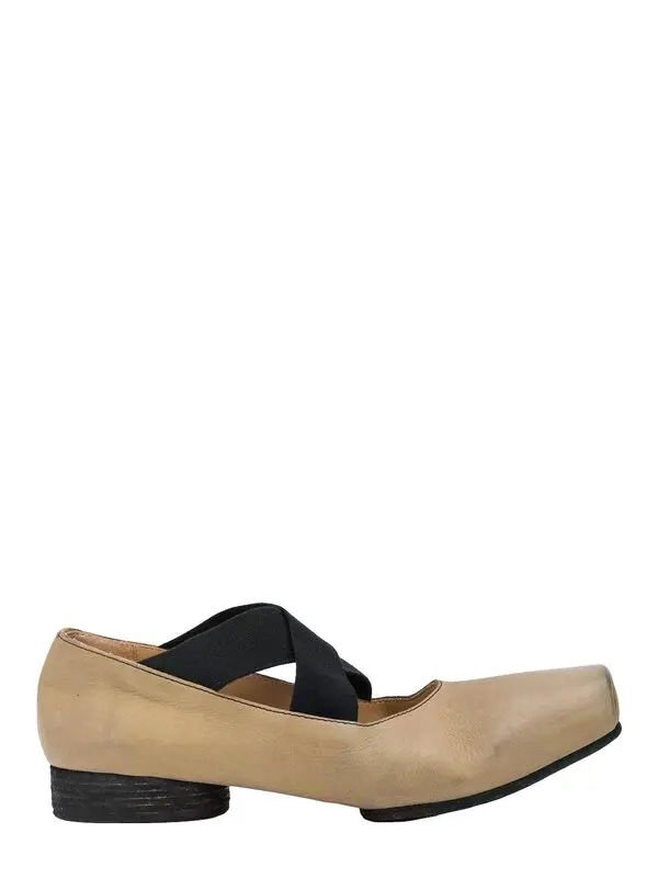 UMA WANG Cross Strap Ballerina Shoes - Brown