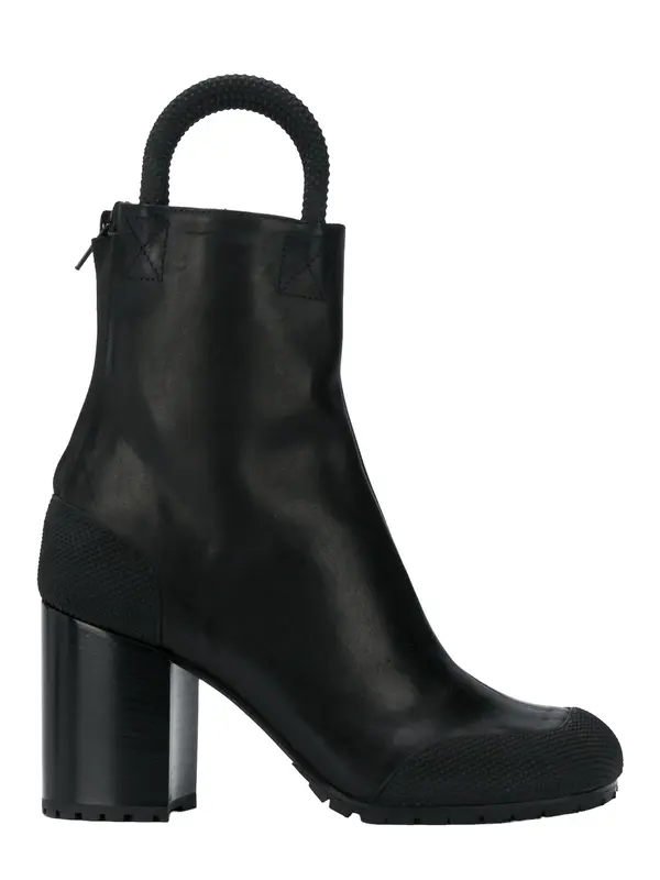 Random Identities Top Handle Ankle Boots - Black