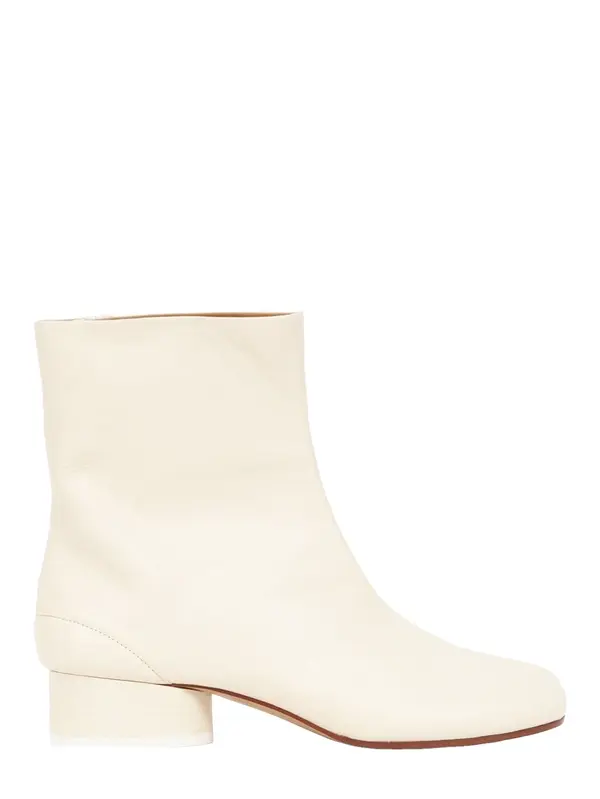 MAISON MARGIELA Tabi 30mm Leather Ankle Boots - White