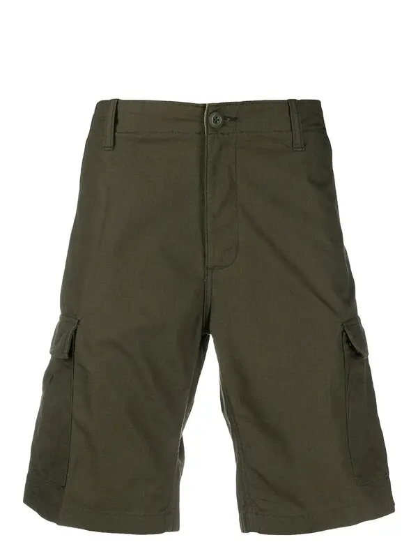 Carhartt Work In Progress Side Logo Patch Shorts - Green