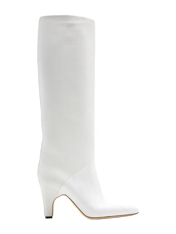 Gabriela Hearst Rimbaud Leather Boots - White