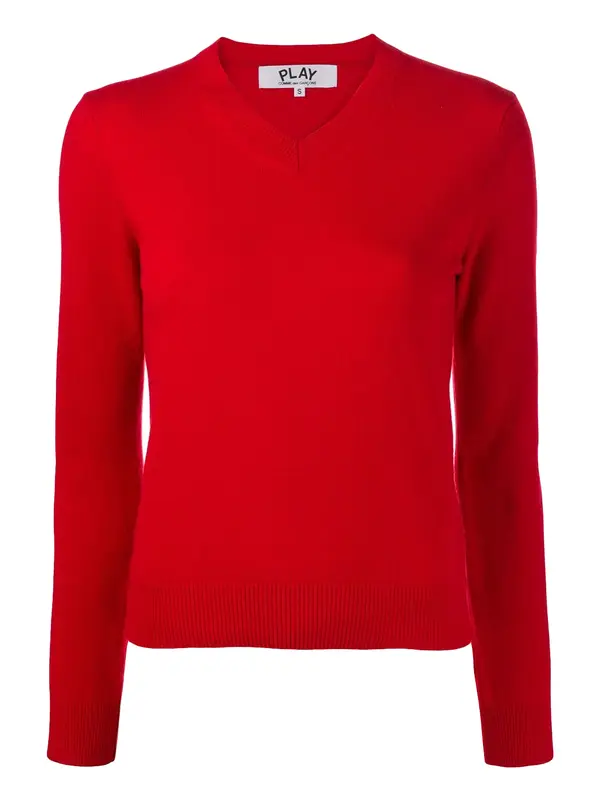 Play Comme Des Garcon Classic Knit Sweater - Red