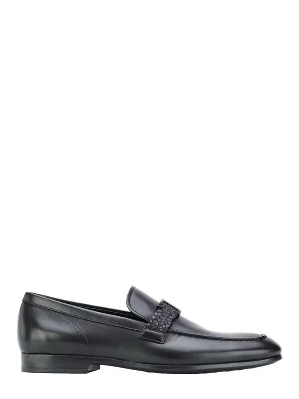 TOD'S T-buckle Leather Loafers - Black