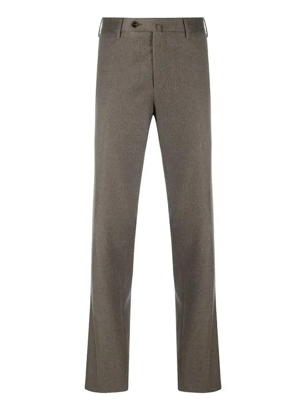PT TORINO Slim-fit Wool Trousers - Brown