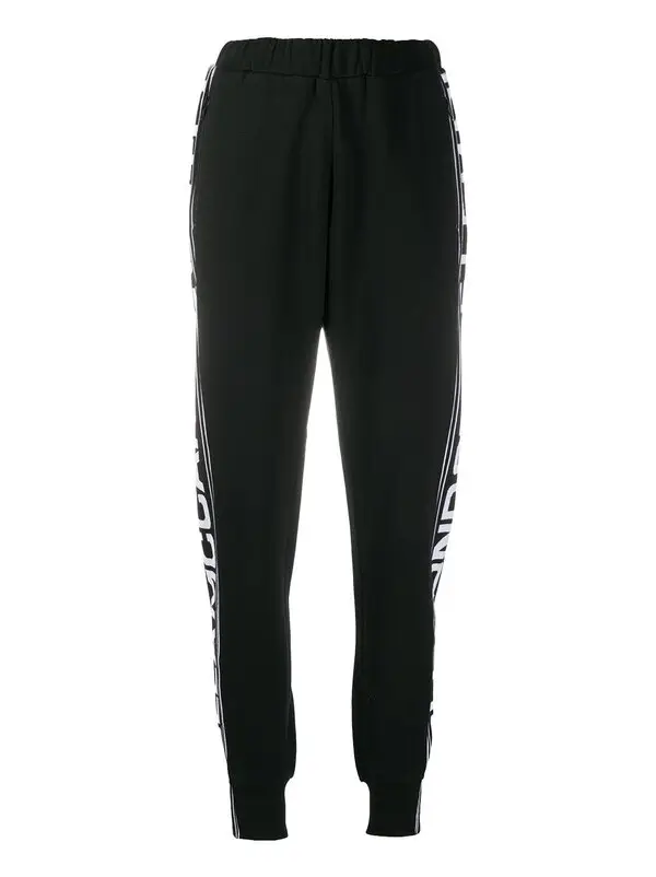 Stella McCartney Logo Stripe Tapered Track Pants - Black