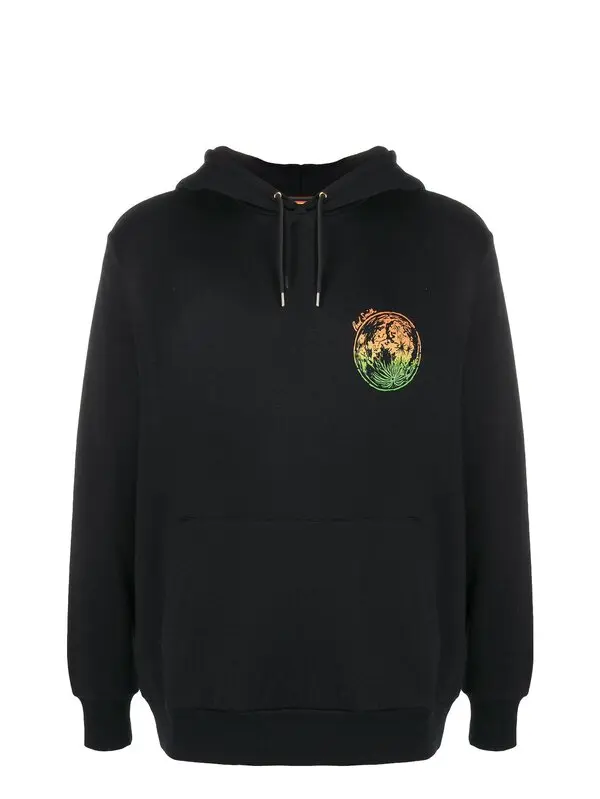 Paul Smith Logo Print Drawstring Hoodie - Black