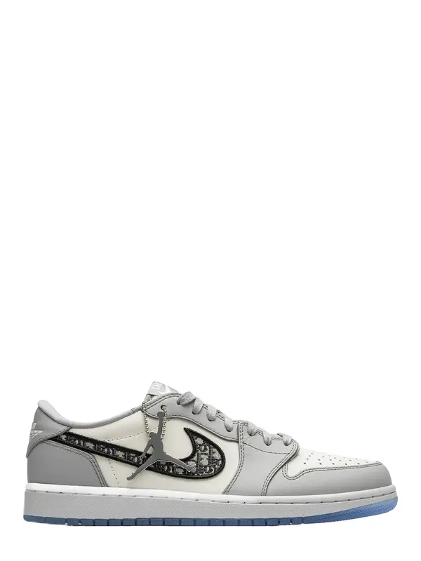 JORDAN X Dior Air 1 Low Sneakers - Grey