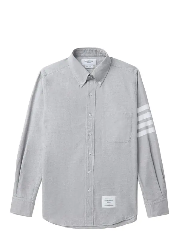 Thom Browne Long-sleeve Chambray Shirt - Grey