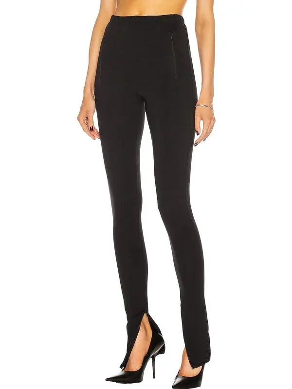 Wardrobe.NYC Side Zip Legging - Black
