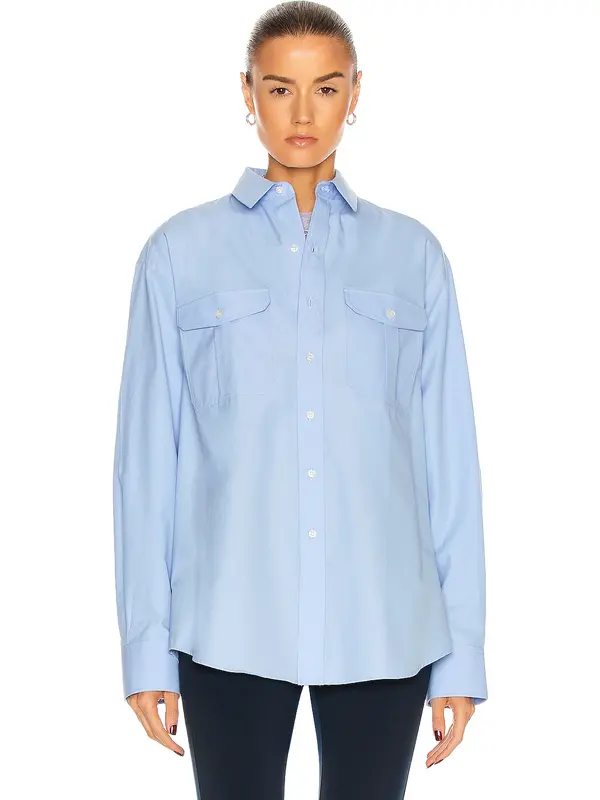 Wardrobe.NYC Oversize Shirt - Blue