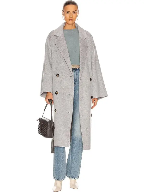Loulou De Saison Borneo Coat - Grey Melange