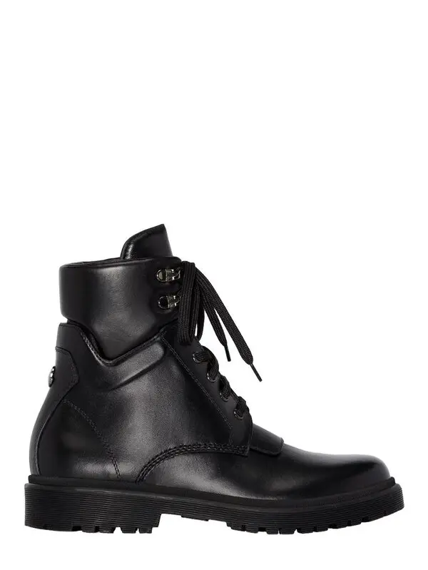 Moncler Patty Leather Ankle Boots - Black