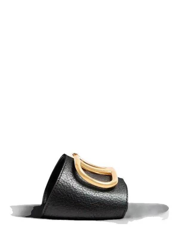 Valentino Garavani Vlogo Signature Leather Sandals - Black