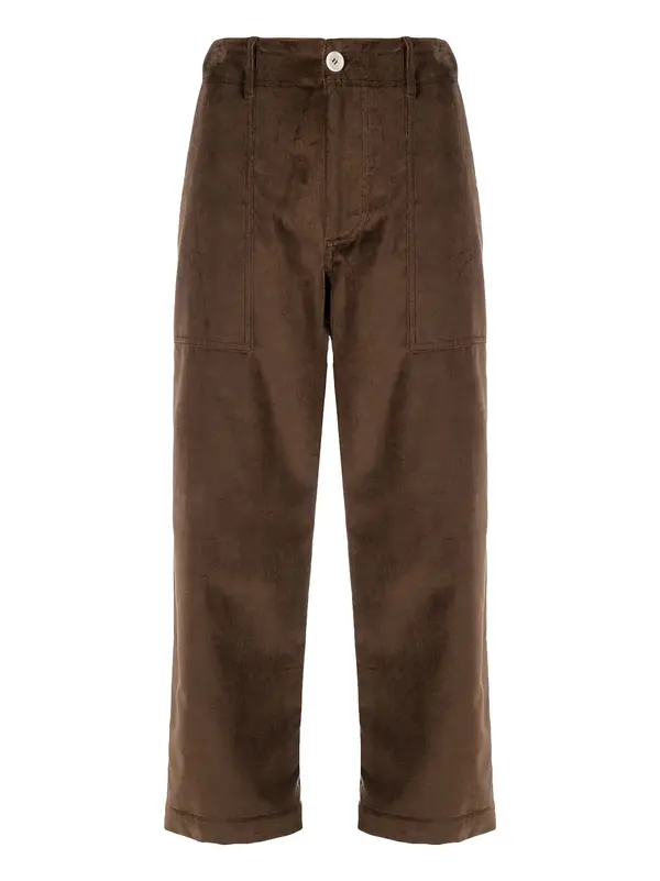 MAISON JEJIA Cropped Straight-leg Trousers - Brown