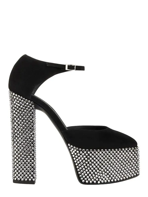 GIUSEPPE ZANOTTI Crystal-embellished Platform Sandals - Black