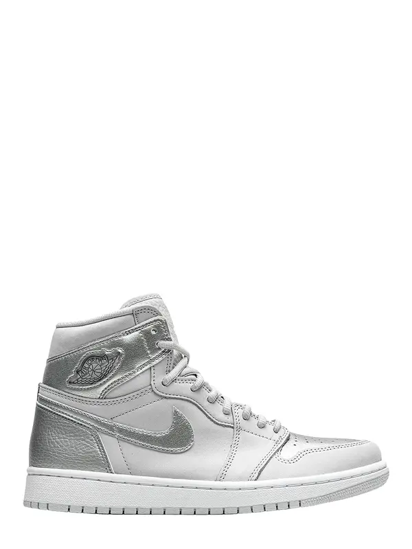 JORDAN 1 Retro High Co.jp Metallic Silver Sneakers - Grey