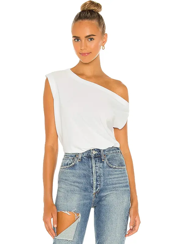 Norma Kamali Drop Shoulder Top - Snow White