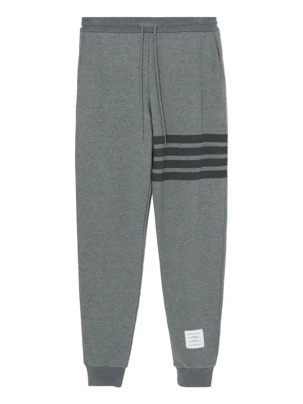 Thom Browne Striped Cotton Track Pants - Grey
