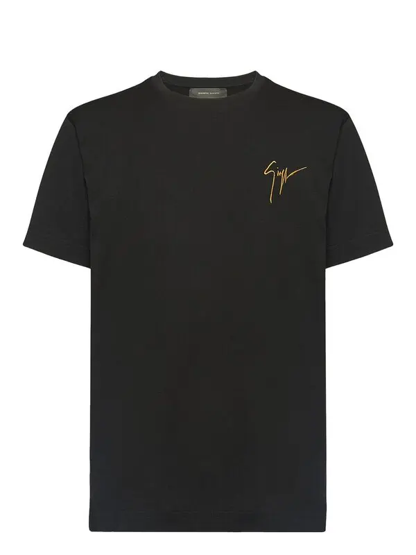 GIUSEPPE ZANOTTI Lr-01 Cotton T-shirt - Black