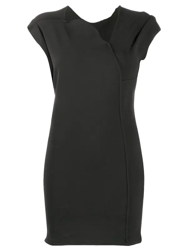 Rick Owens Asymmetric Neck Dress - Black