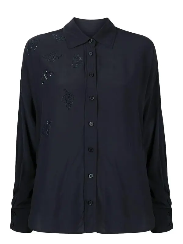 Zadig&Voltaire Embellished Leaf Shirt - Blue