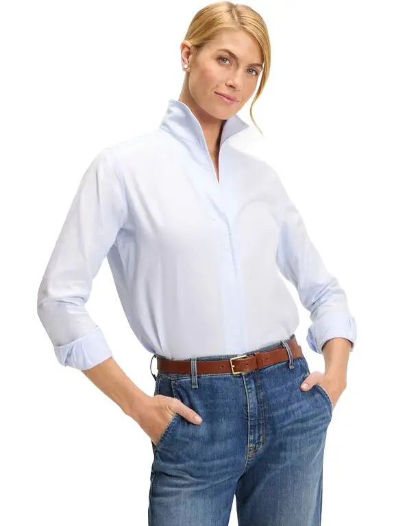 SARAH ALEXANDRA Signature Twill Shirt - Blue