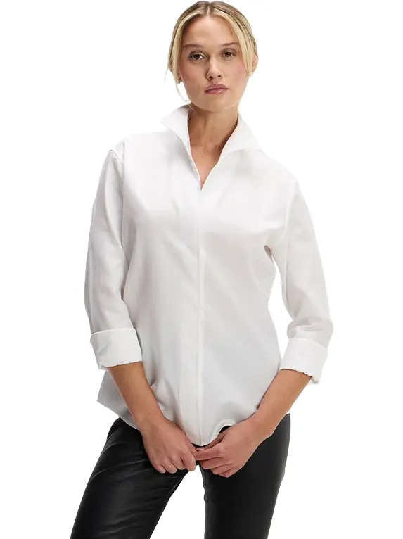 SARAH ALEXANDRA Signature Pique-a-boo Shirt - White
