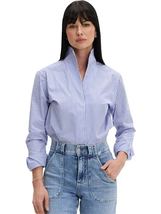 SARAH ALEXANDRA Signature Boyfriend Shirt - Blue