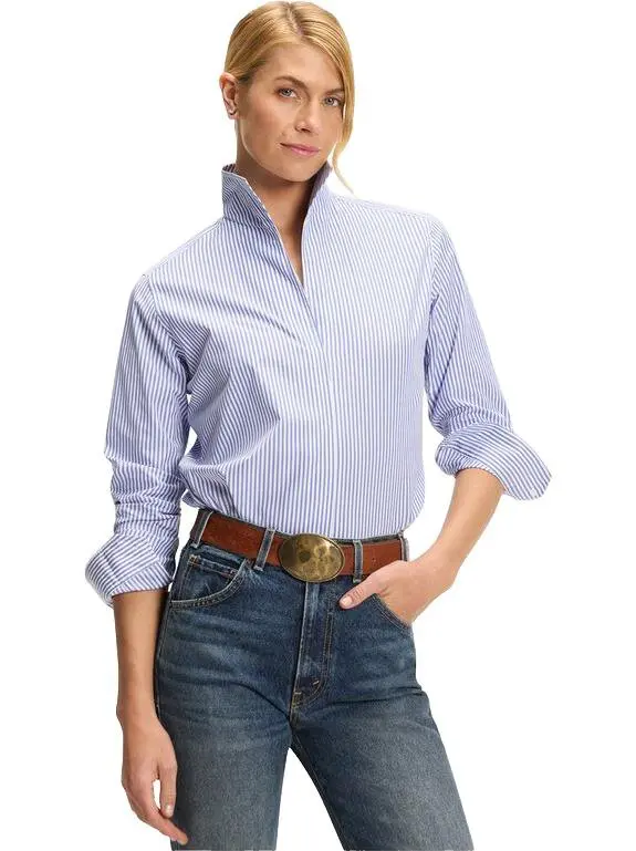 SARAH ALEXANDRA Signature Boyfriend Shirt - Blue