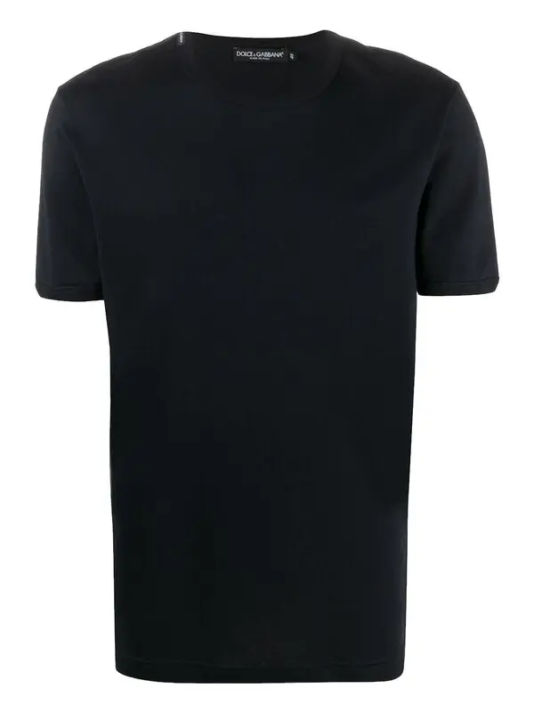Dolce & Gabbana Logo Label Crew Neck T-shirt - Blue