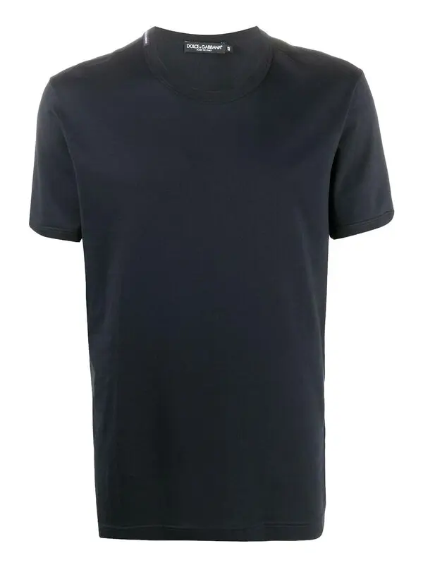 Dolce & Gabbana Logo Label V-neck T-shirt - Blue