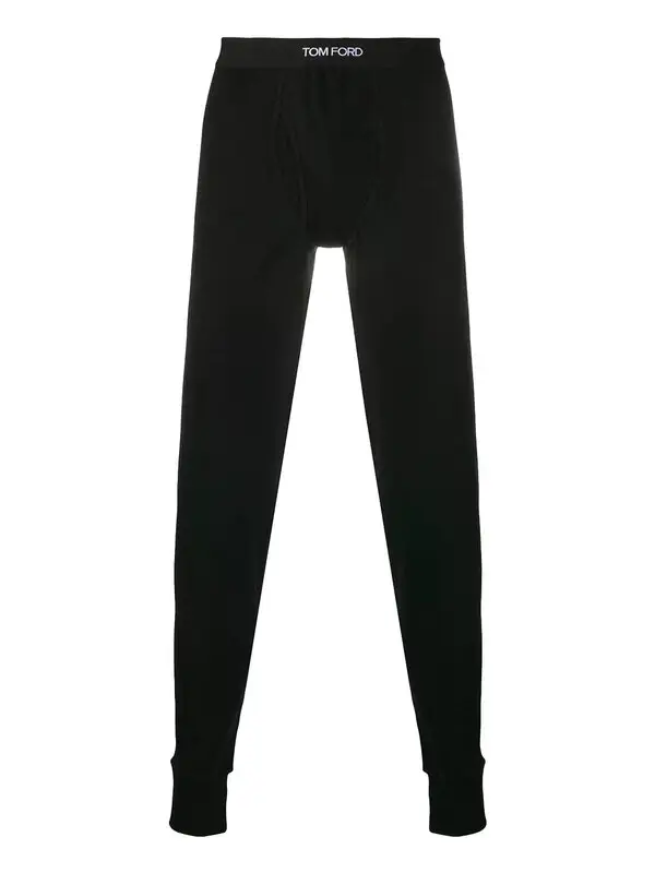 TOM FORD Logo Waistband Long Johns - Black