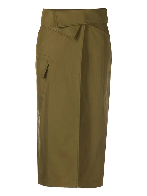 Kenzo Wrap Waist Skirt - Green