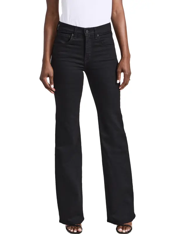 NILI LOTAN Celia Boot-cut Jeans - Distressed Black