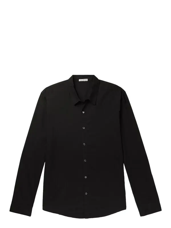 JAMES PERSE Standard Cotton Shirt - Black