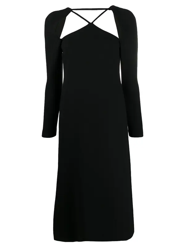 REJINA PYO Cut-out Crepe Midi Dress - Black