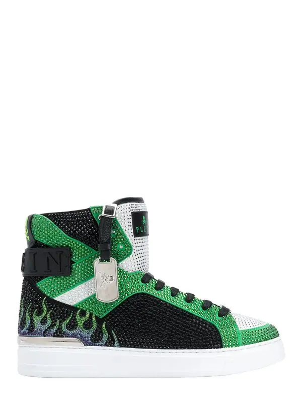 Philipp Plein Money Beast High-top Sneakers - Green