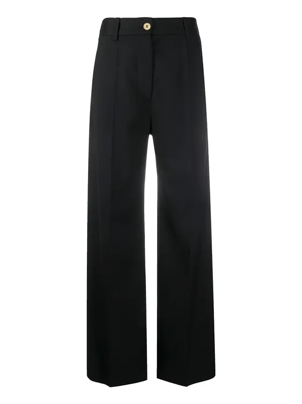 Patou Iconic Virgin Wool Trousers - Black
