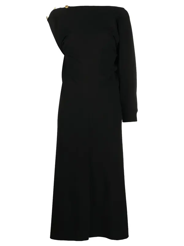 Givenchy Ribbed One-sleeve Dress - Black